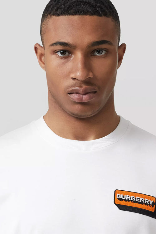 Burberry Logo Appliqué Cotton Oversized T Shirt